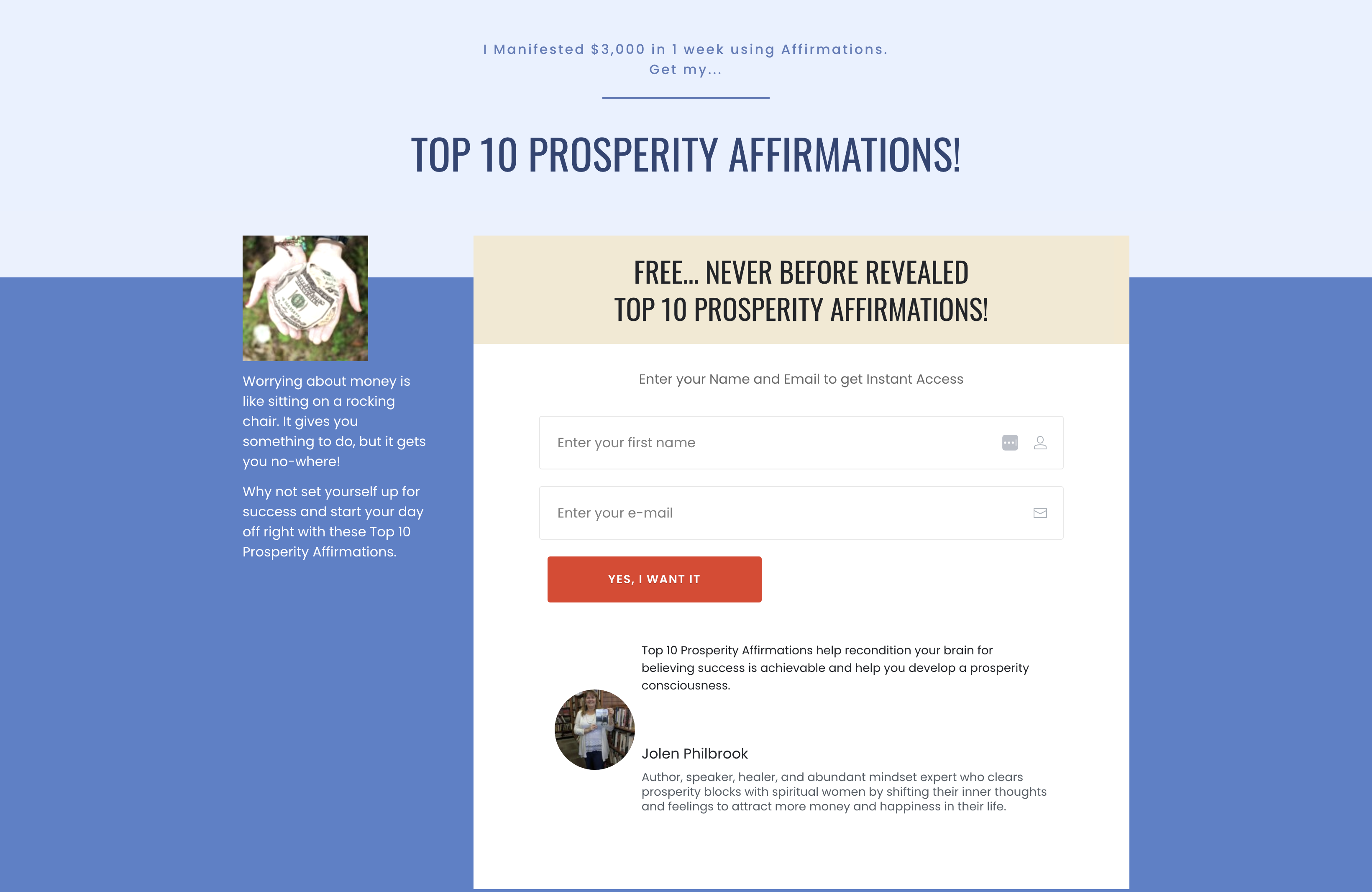 FREE... NEVER BEFORE REVEALED TOP 25 PROSPERITY AFFIRMATIONS! - Jolen ...